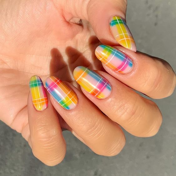 Colorful Plaid Nails Pictures, Photos, and Images for Facebook, Tumblr ...