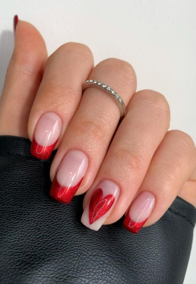 Shimmery Red Tipped Nails Pictures, Photos, and Images for Facebook ...