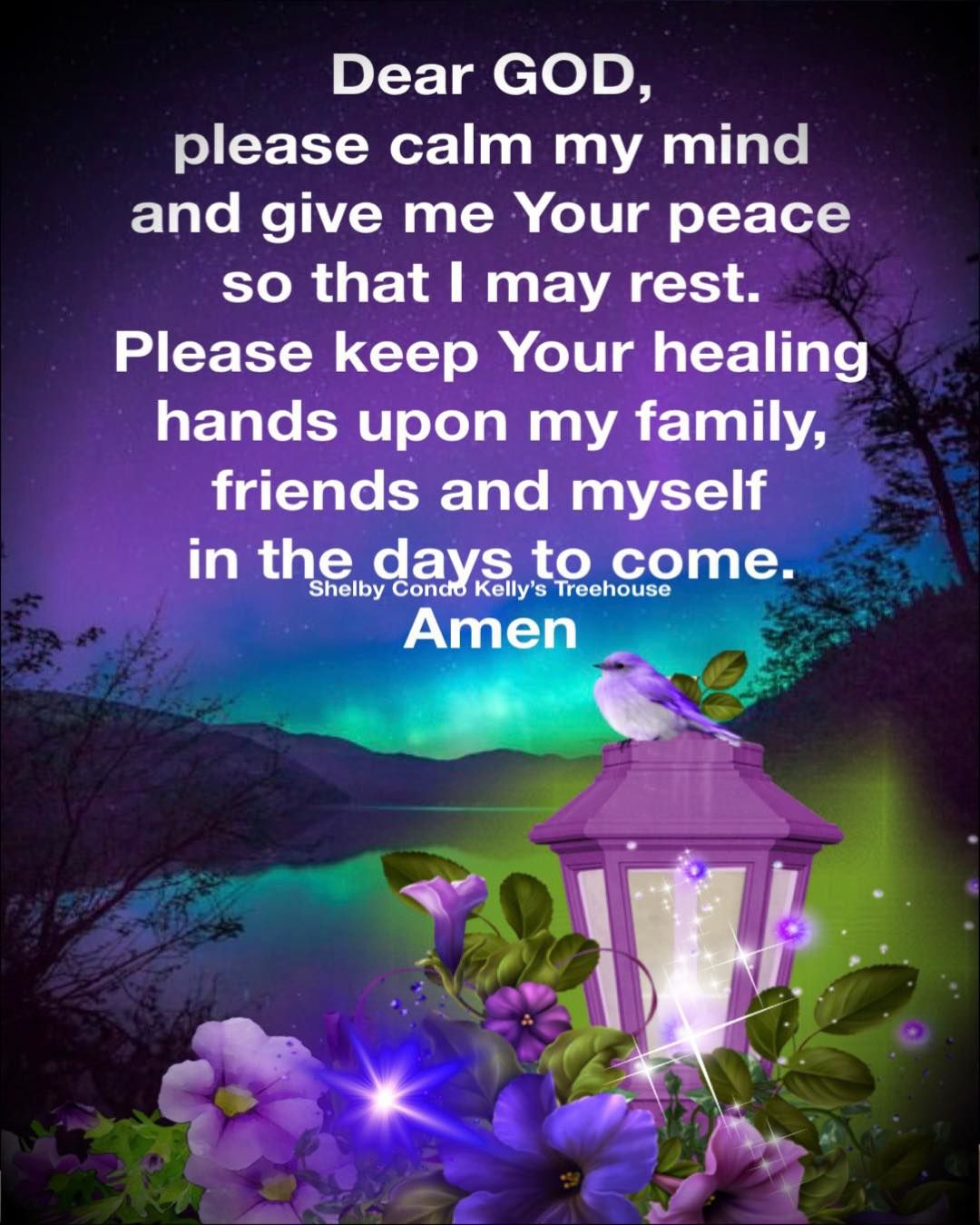 Dear God Please Calm My Mind And Give Me Your Peace So That I May Rest ...