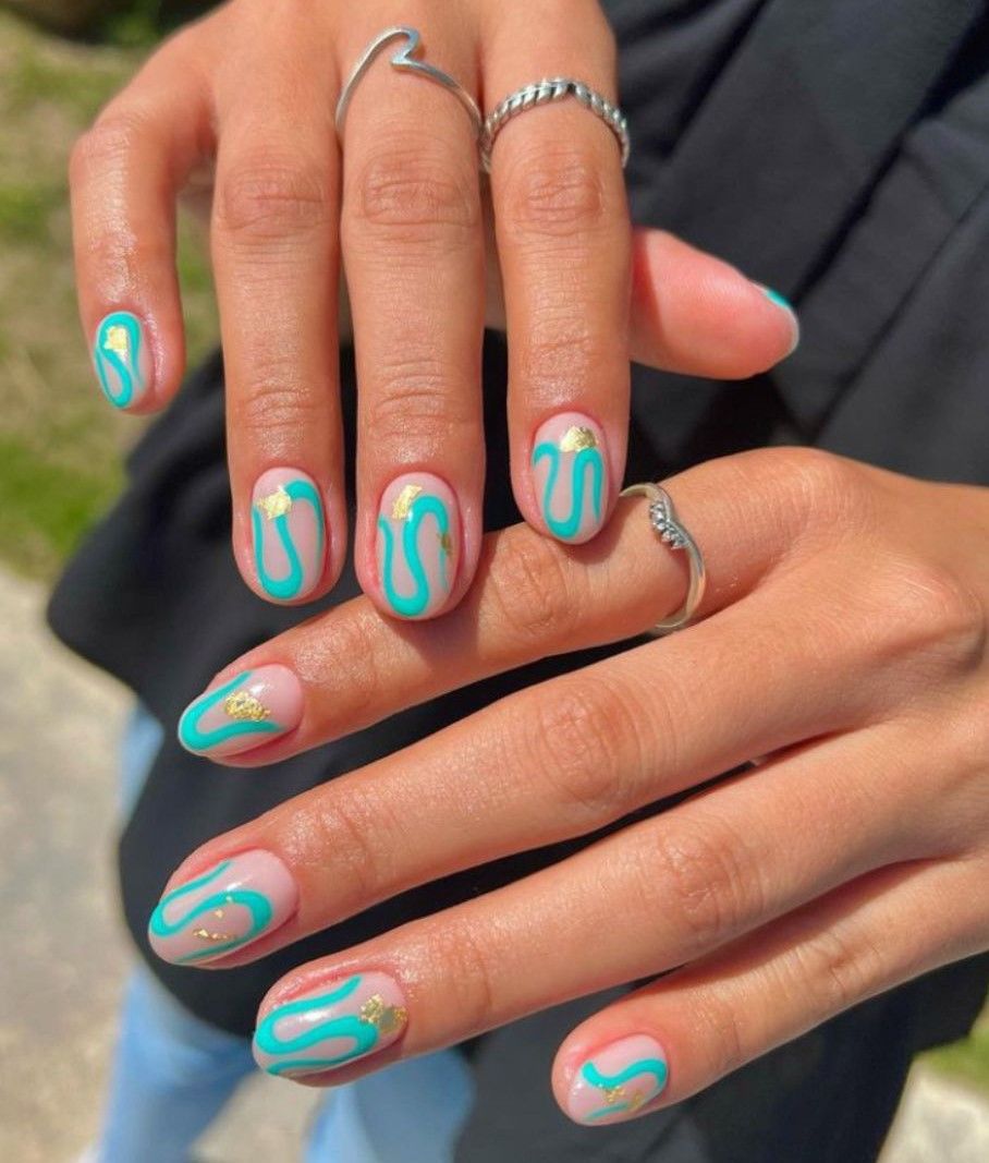 Blue Swirl Nails Pictures, Photos, and Images for Facebook, Tumblr ...
