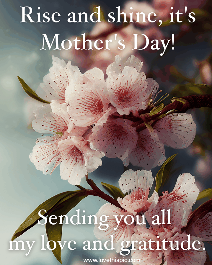 Rise And Shine, It's Mother's Day! Sending You All My Love And ...