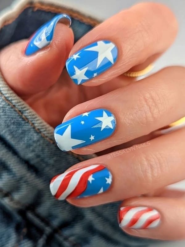 USA Star Nails With Flag Pictures, Photos, and Images for Facebook, Tumblr, Pinterest, and Twitter