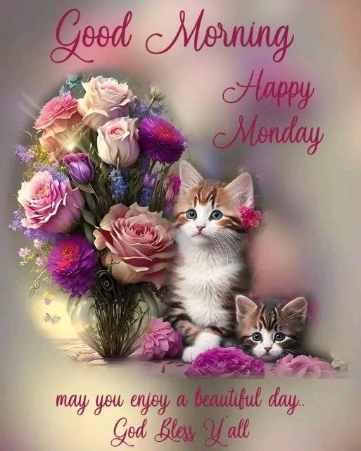 Kittens & Flowers - Good Morning, Happy Monday Pictures, Photos, and ...
