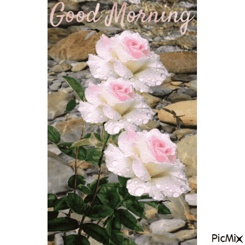 Light Pink Roses - Good Morning Gif Pictures, Photos, and Images for ...