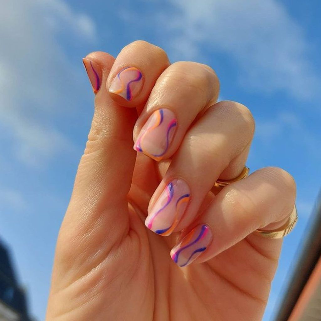 Short Summer Wave Nails Pictures, Photos, and Images for Facebook ...