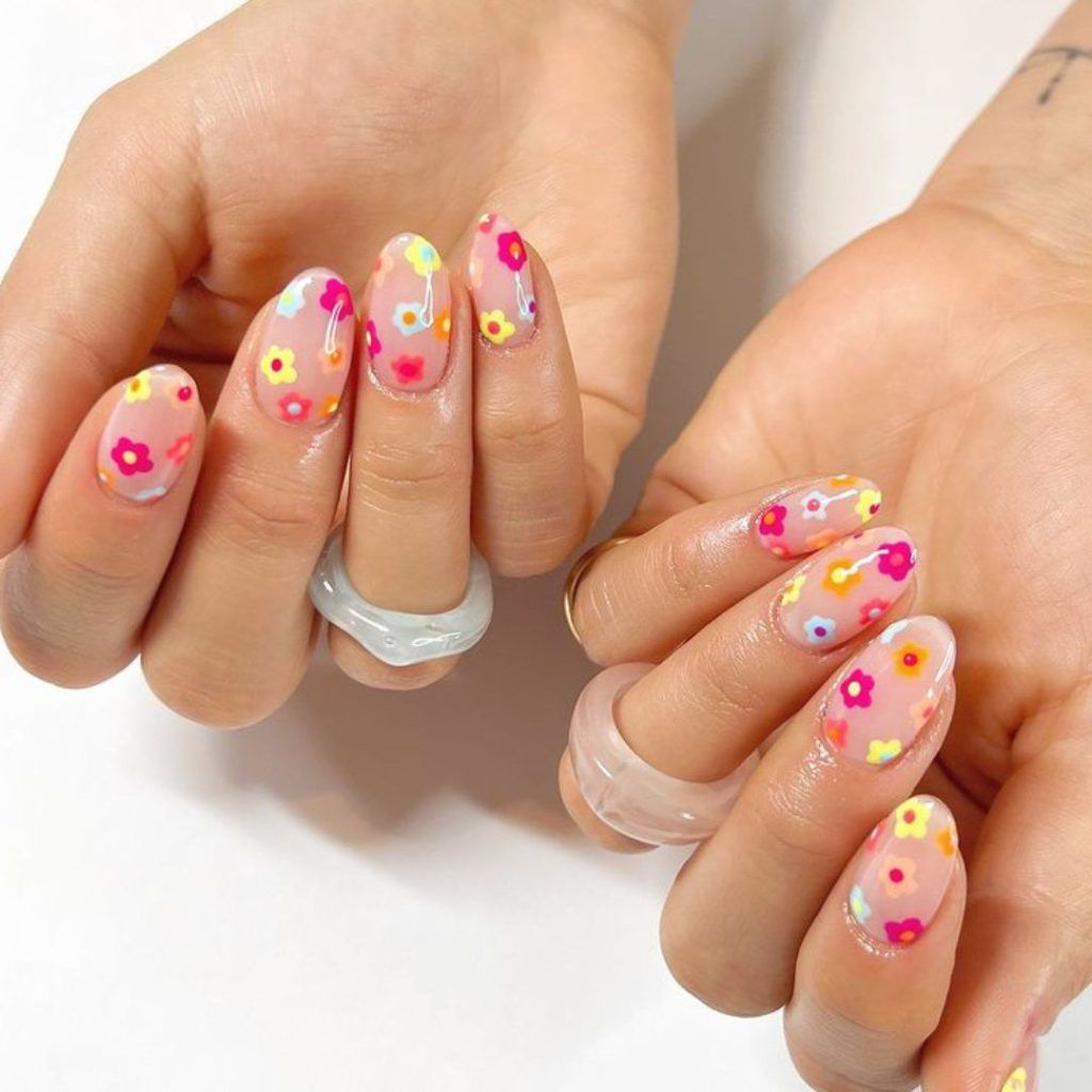 Colorful Fresh Flower Nails Pictures, Photos, and Images for Facebook ...