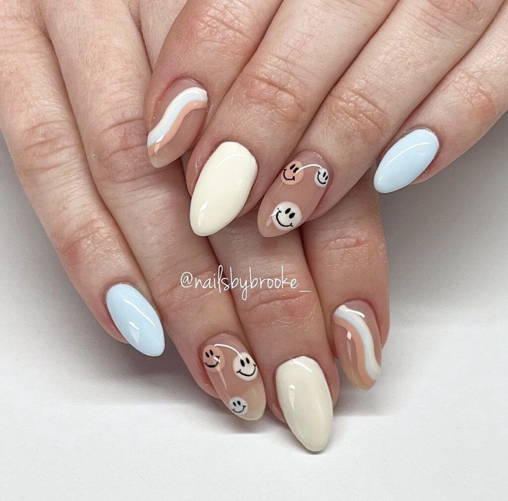 Pastel Swirl Rainbow Smiley Nails Pictures, Photos, and Images for ...