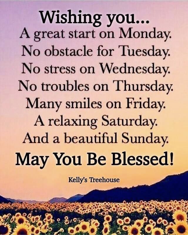 Wishing You A Great Start On Monday. No Obstacle For Tuesday. No Stress ...