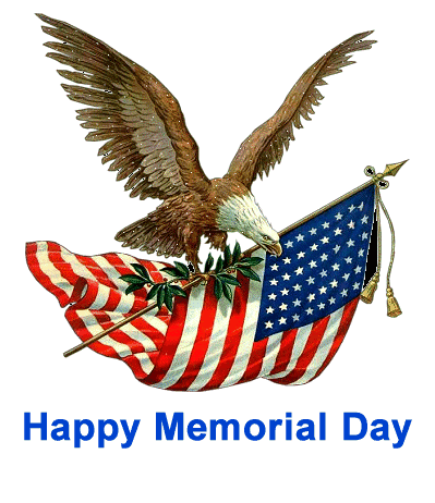 Shimmering Eagle With US Flag - Happy Memorial Day Pictures, Photos ...