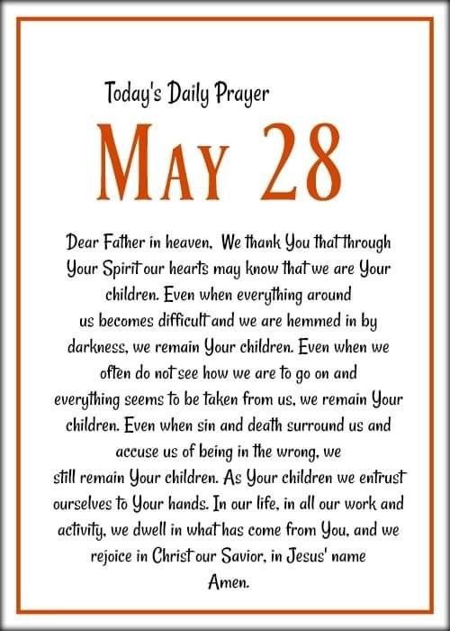 Today's Daily Prayer For May 28 Pictures, Photos, and Images for ...