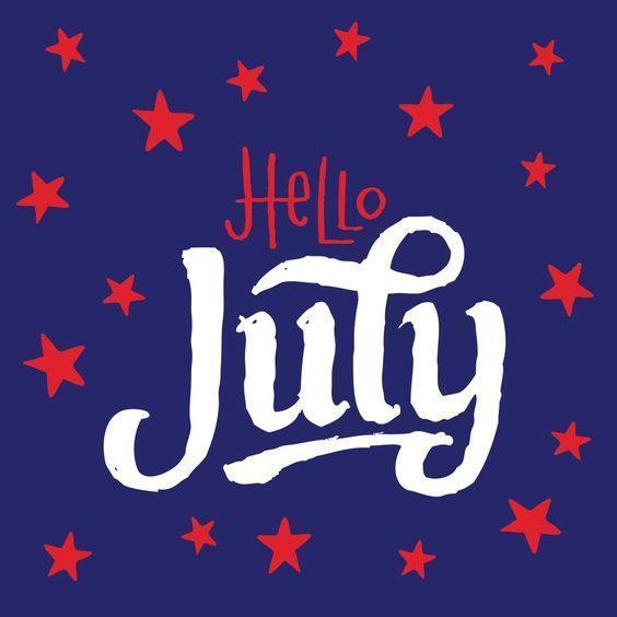 Red Stars Hello July Quote Pictures, Photos, and Images for Facebook ...