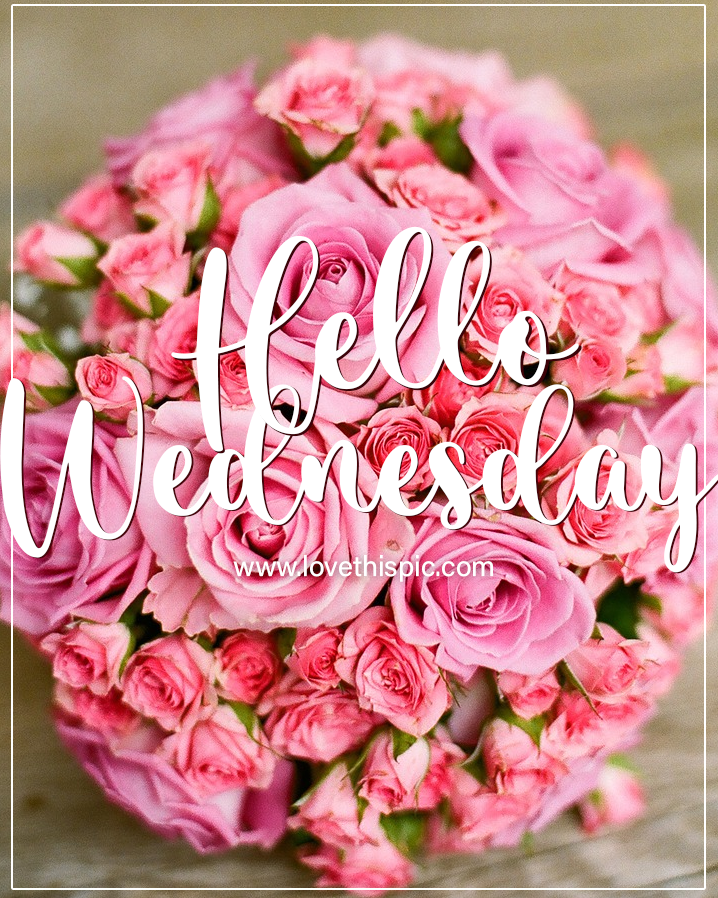 Hello Wednesday Greeting With Bouquet Of Roses Pictures, Photos, and ...