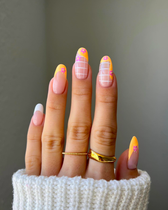 Floral Grid Nails Pictures, Photos, and Images for Facebook, Tumblr ...