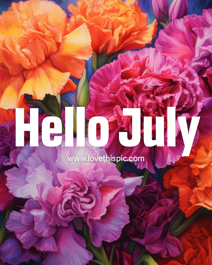 Hello July With Colorful Peonies Pictures, Photos, and Images for ...