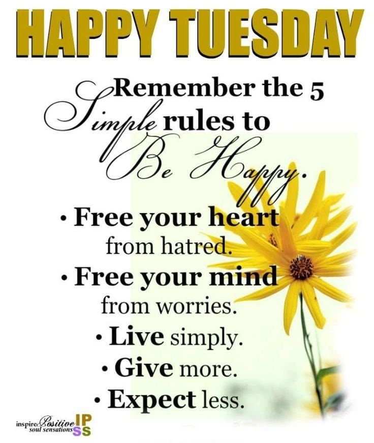 5 Simple Rules To Be Happy: Happy Tuesday Pictures, Photos, and Images ...