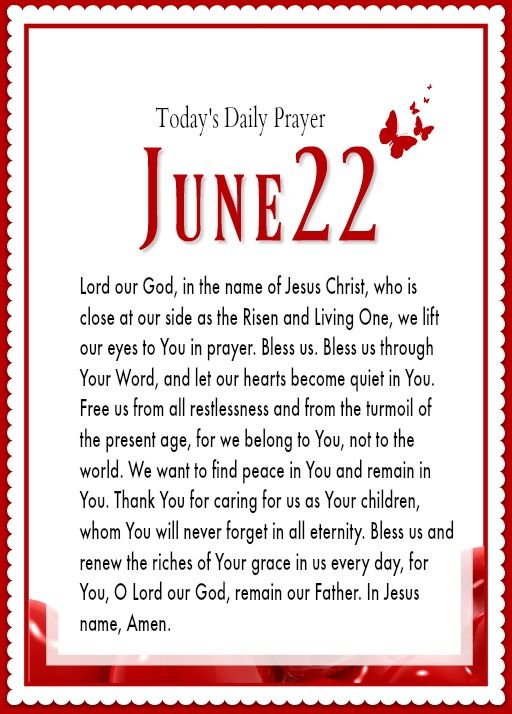 Today's Daily Prayer For June 22 Pictures, Photos, and Images for ...