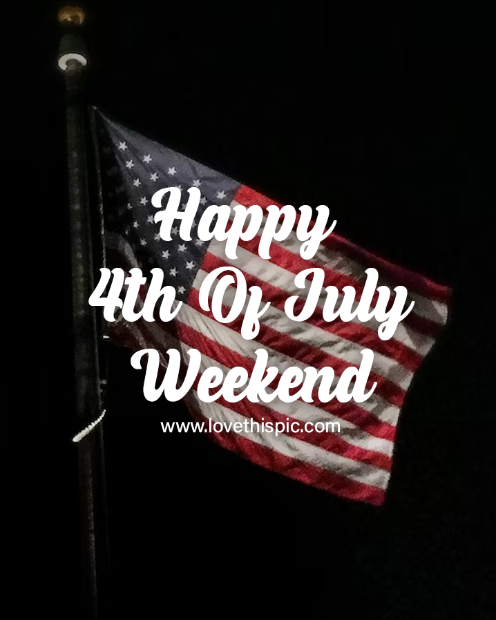 Flag On Pole With Dark Background - Happy 4th Of July Weekend Pictures ...