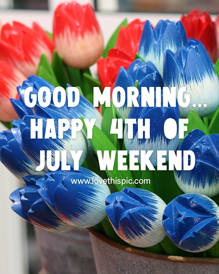 Red & Blue Tulips - Good Morning 4th Of July Weekend Pictures, Photos ...