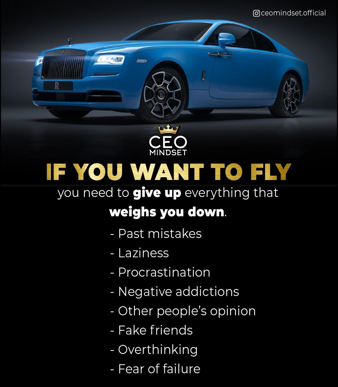 If You Want To Fly You Need To Give Up Everything That Weighs You Down ...