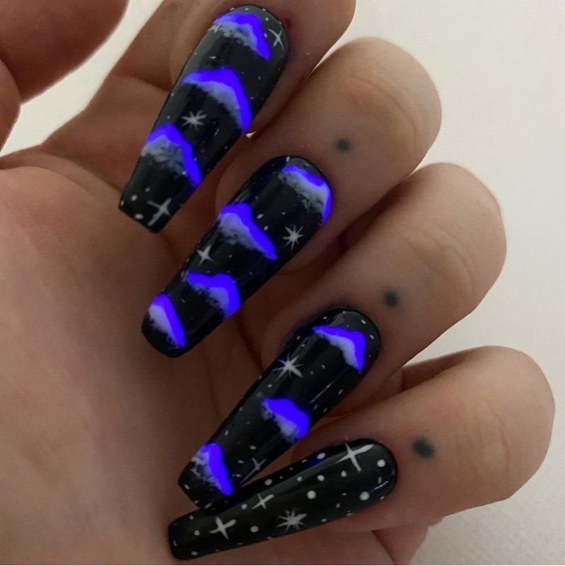 Dark Starry Sky Nails Pictures, Photos, and Images for Facebook, Tumblr, Pinterest, and Twitter