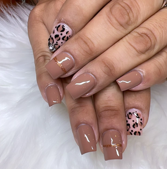 Short Square Leopard Print Nails Pictures, Photos, and Images for ...
