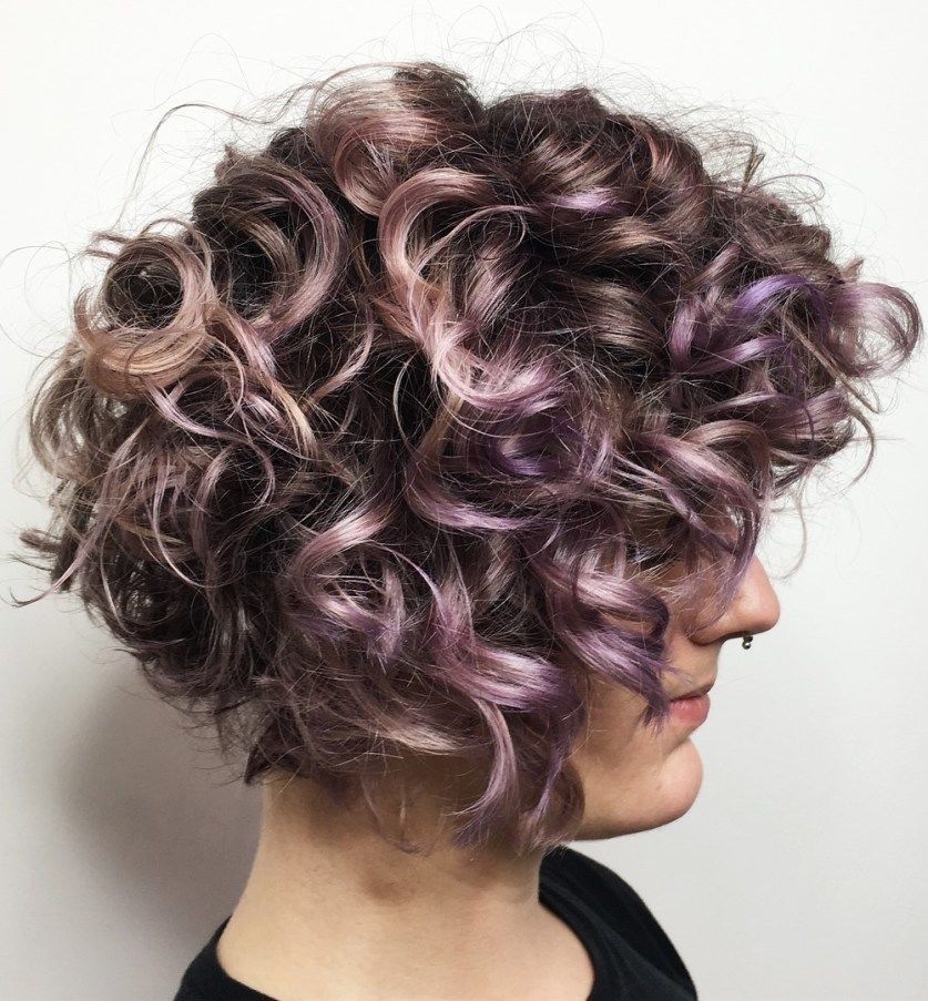 Pink And Purple Curly Style For Short Hair Pictures, Photos, and Images ...