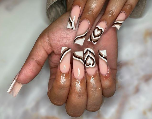 Retro Swirl Heart Long Nails Pictures, Photos, and Images for Facebook ...