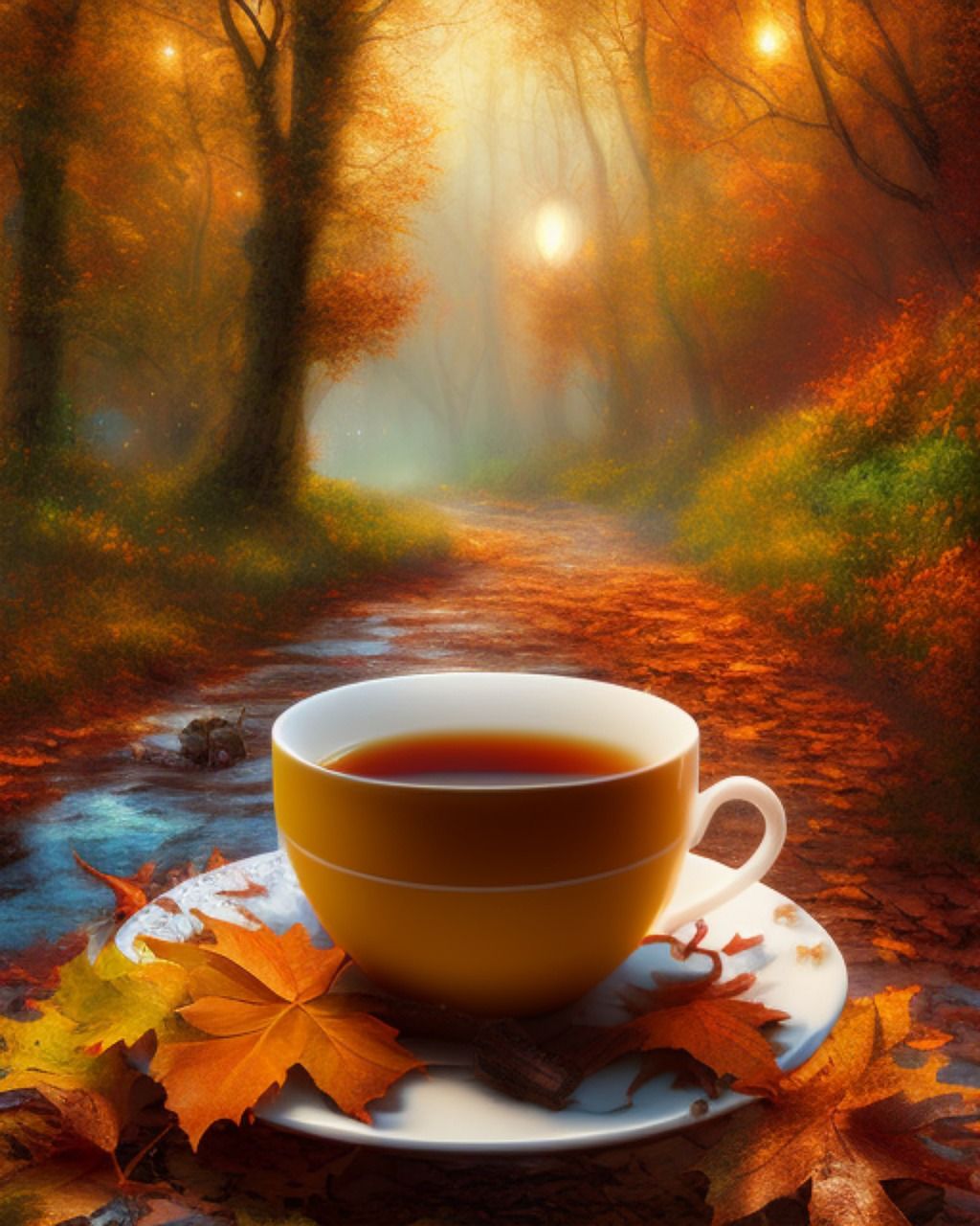 Cup Of Tea In Fall Forest Pictures, Photos, and Images for Facebook ...