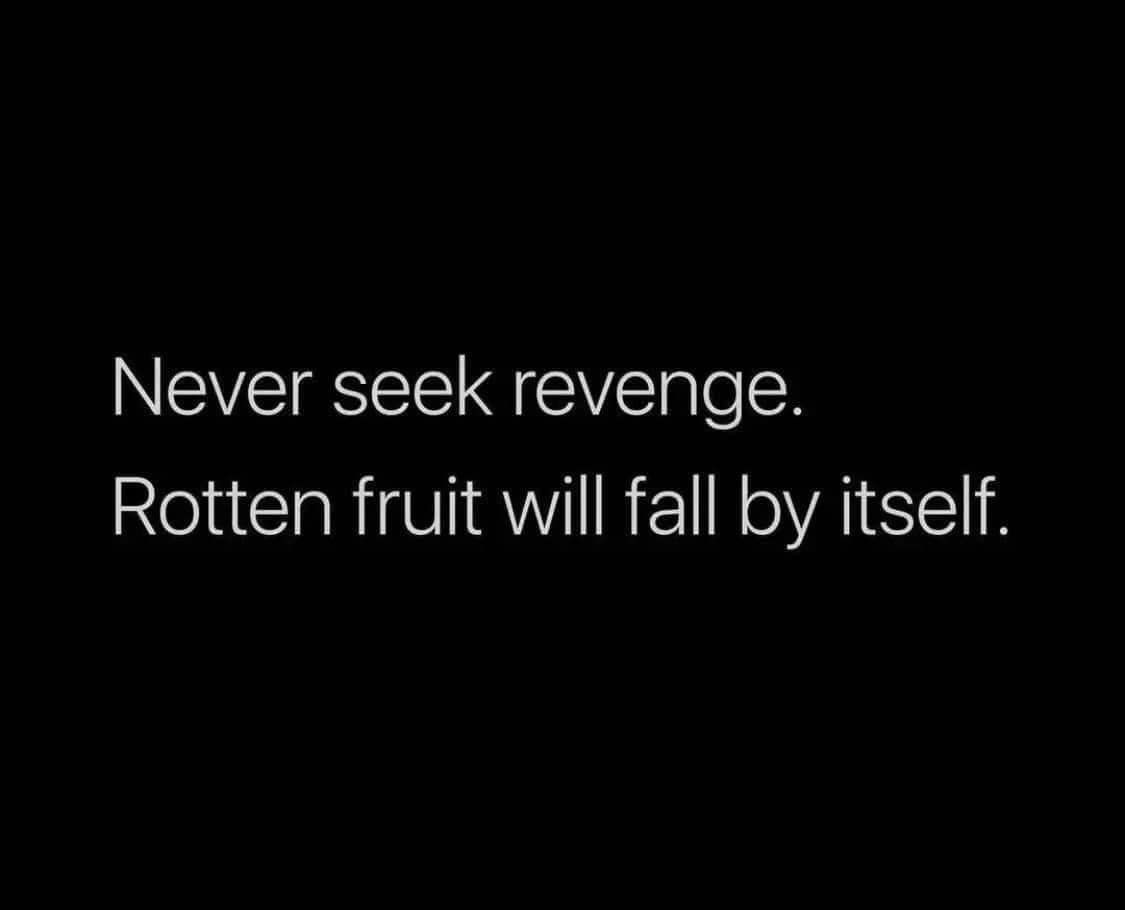 Never Seek Revenge. Rotten Fruit Will Fall By Itself. Pictures, Photos ...