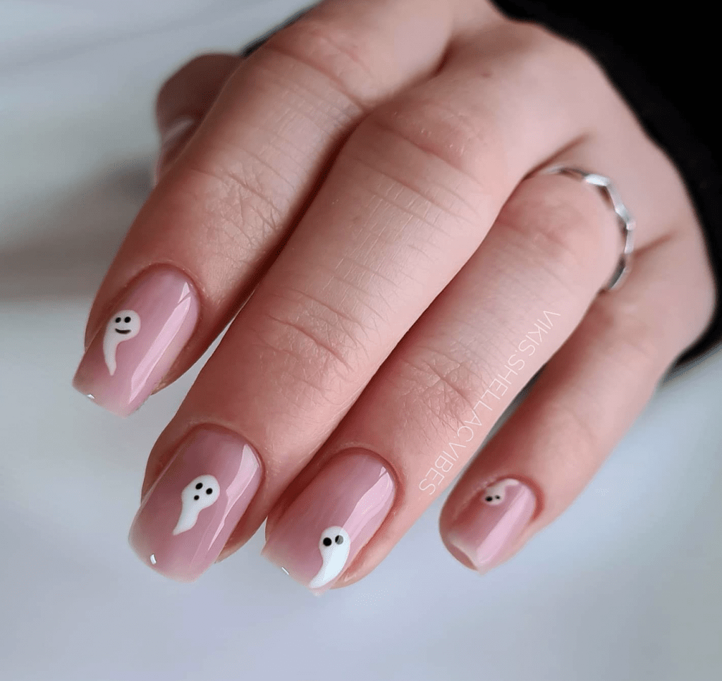 Pink Ghost Short Nails Pictures, Photos, and Images for Facebook ...