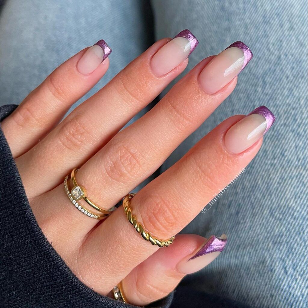 Purple Chrome Tip Nails Pictures, Photos, and Images for Facebook ...