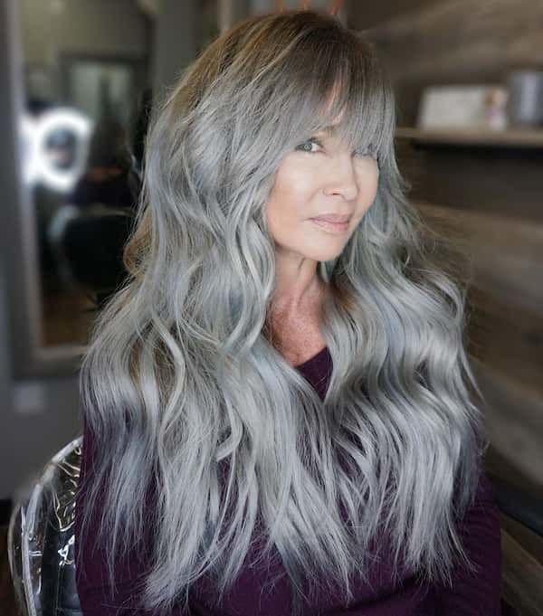 Gray Wavy Fringe Hairstyle Pictures, Photos, and Images for Facebook ...