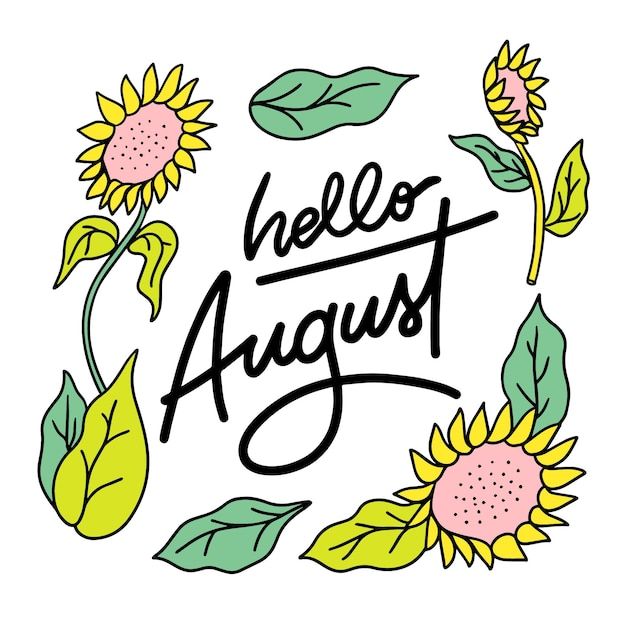 Hand Drawn Flowers - Hello August Pictures, Photos, and Images for ...