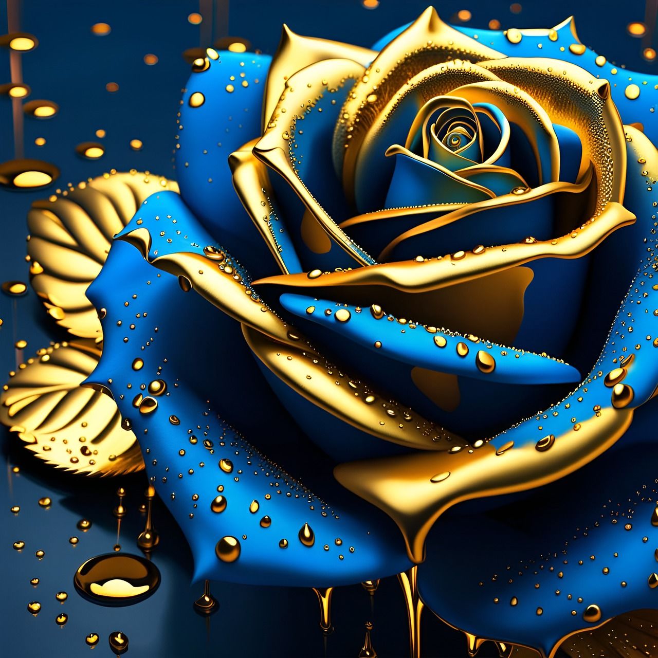 Blue And Gold Roses at Liam Mckillop blog