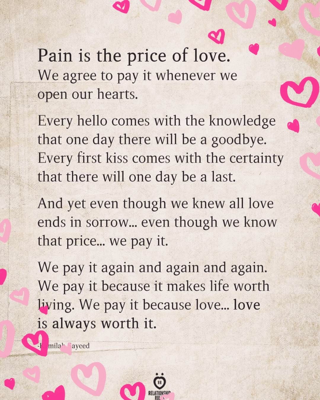 Pain Is The Price Of Love. Pictures, Photos, and Images for Facebook ...