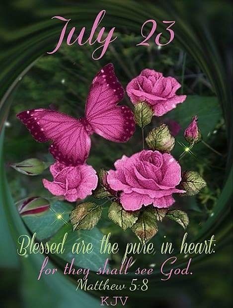 July 23 Message: Blessed Are The Pure In Heart: For They Shall See God ...