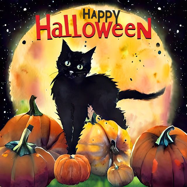 Happy Halloween Black Cat Greeting Pictures, Photos, and Images for ...
