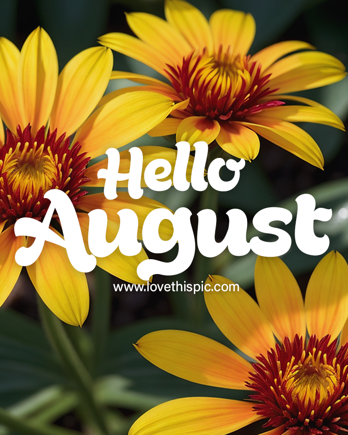 Hello August With Yellow Flowers Pictures, Photos, and Images for ...