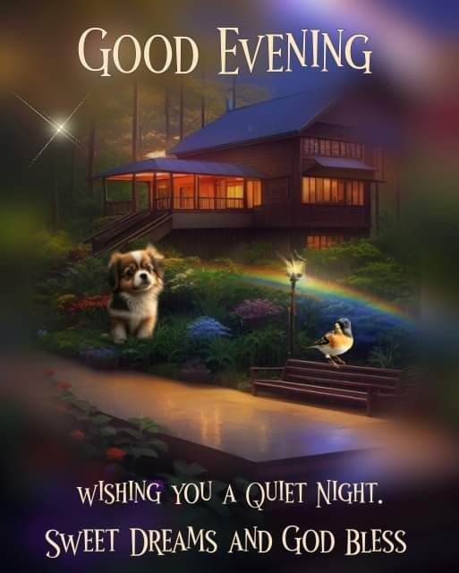 Wishing You A Quiet Night. Good Evening. Sweet Dreams And God Bless ...