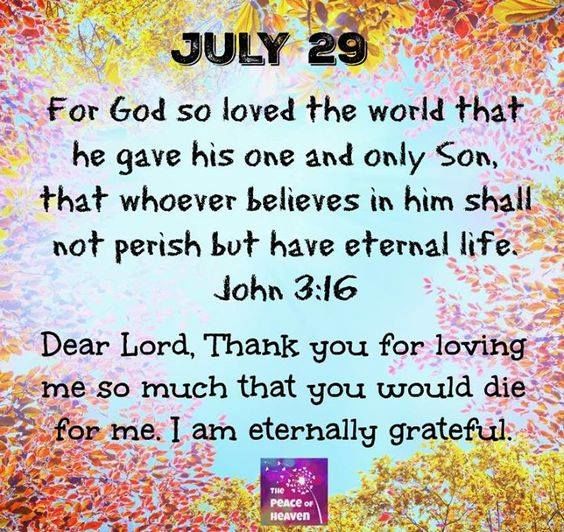 John 3:16 July 29 Scripture Pictures, Photos, and Images for Facebook ...