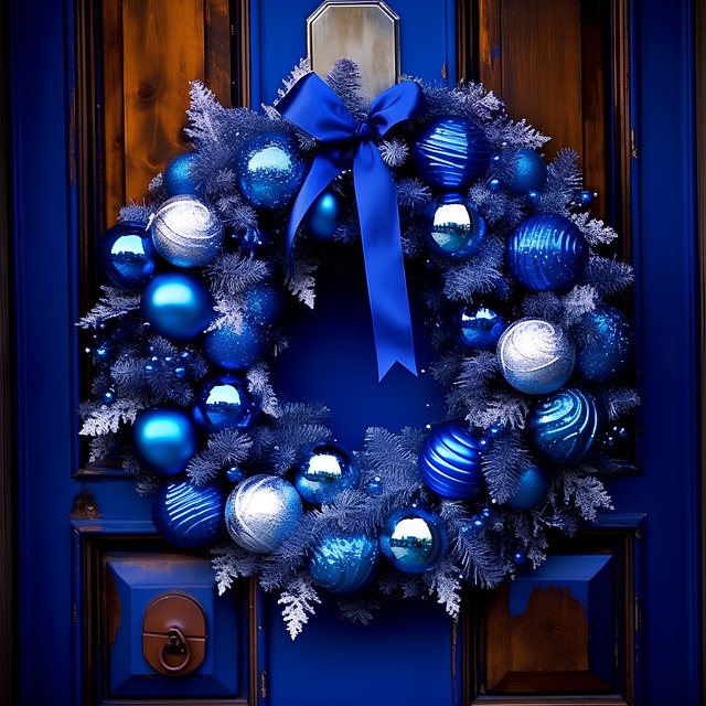 Blue Christmas Ornament Wreath Pictures, Photos, and Images for ...