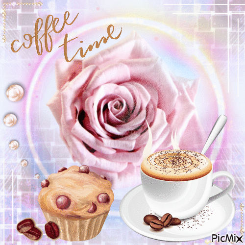 Coffee Time Rose & Muffin Gif Pictures, Photos, and Images for Facebook ...