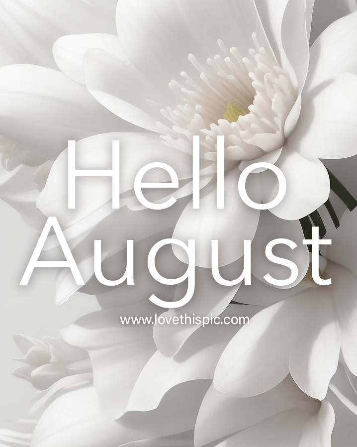 White Flower Hello August Greeting Pictures, Photos, and Images for ...