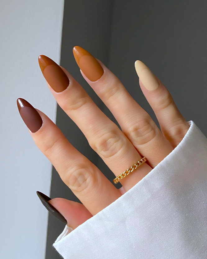 Shades Of Fall Matte Gloss Nails Pictures, Photos, and Images for ...