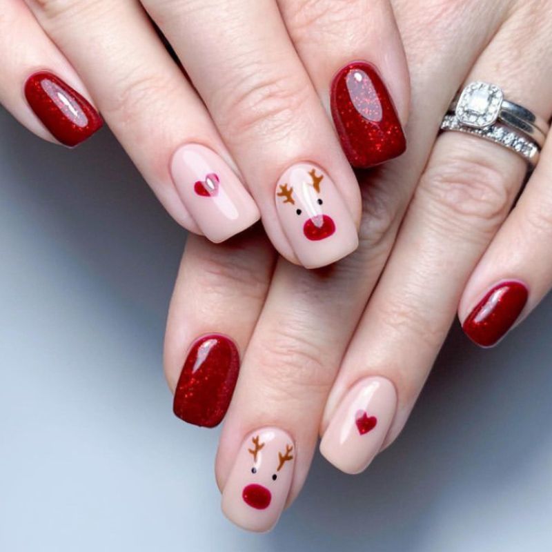 Rudolph Red Nose Reindeer Nails Pictures, Photos, and Images for ...