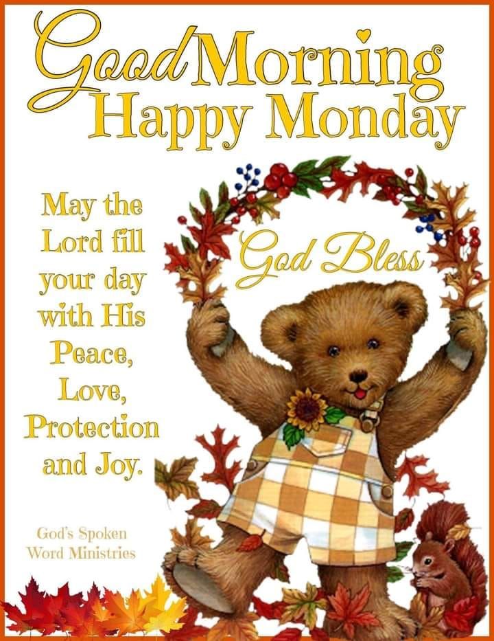 Autumn Bear - Good Morning, Happy Monday Pictures, Photos, and Images ...