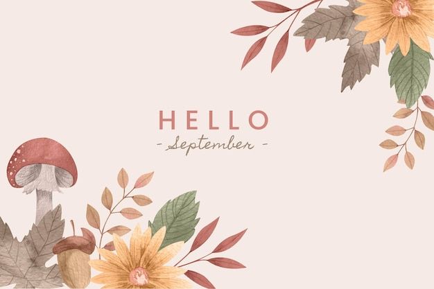 Hello September Fall Watercolor Art Pictures, Photos, and Images for ...