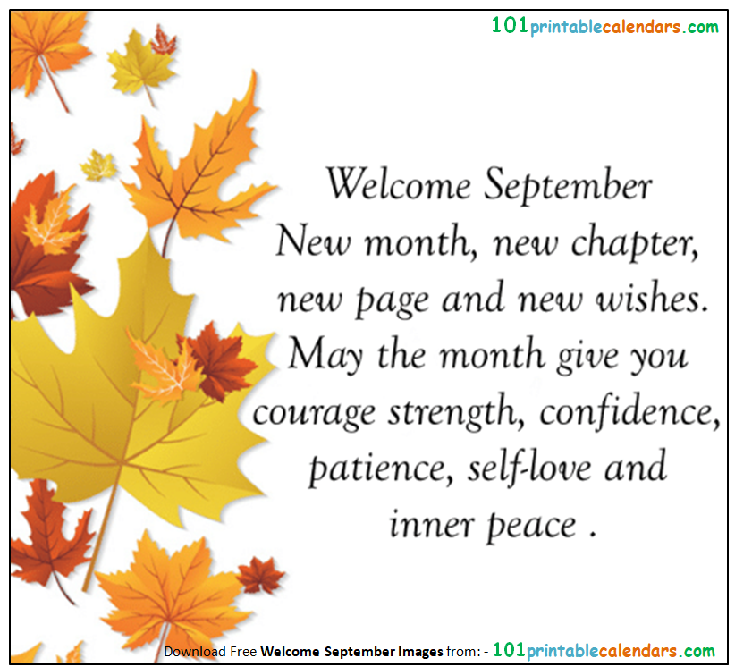 Welcome September: New Month, New Chapter Pictures, Photos, and Images ...