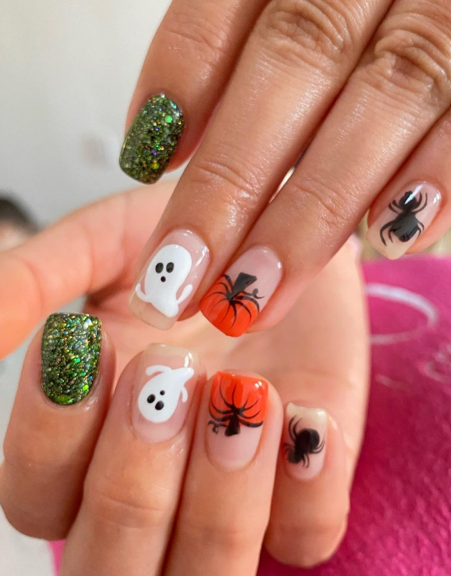 Short Classic Halloween Nails Pictures, Photos, and Images for Facebook ...