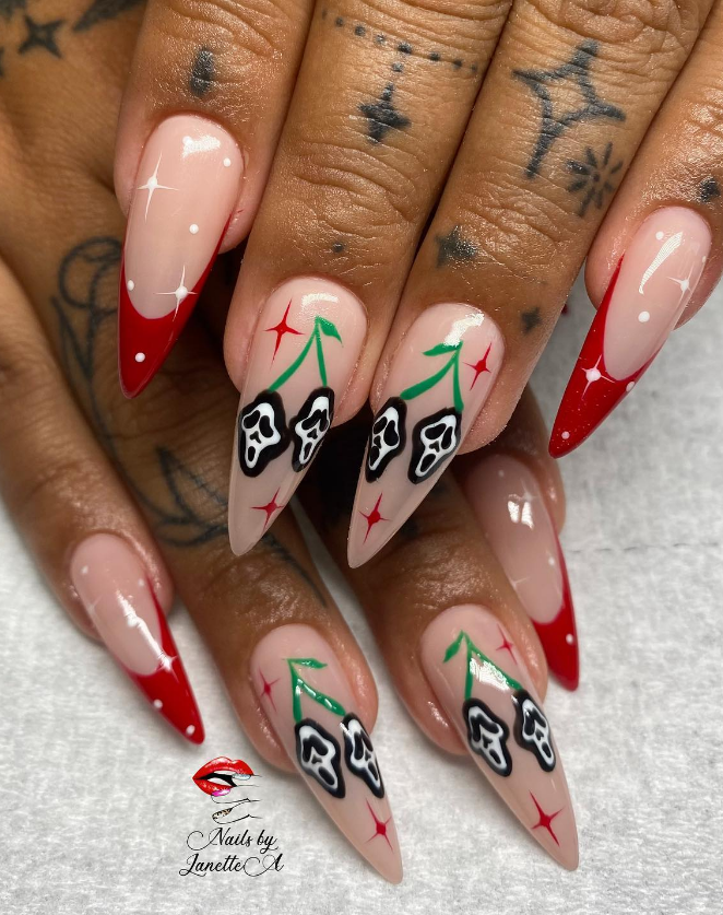 Red And Green Scream Inspired Nails Pictures, Photos, and Images for ...